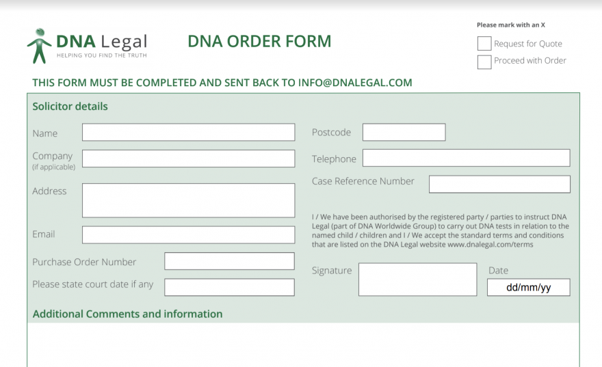 DNA Order Form DNA Legal dna-order-form-dna-legal